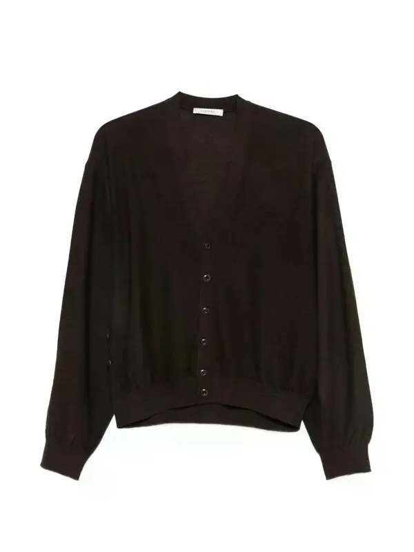 LEMAIRE V-neck Button Cardigan - Brown