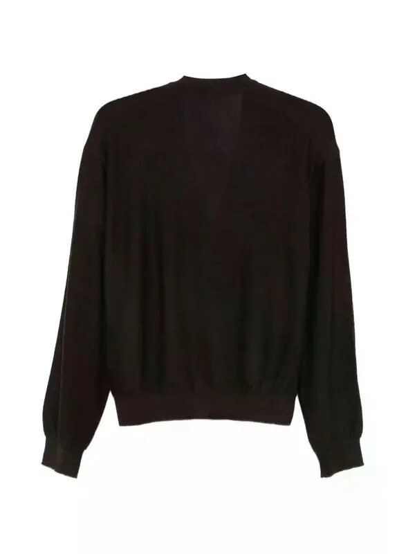 LEMAIRE V-neck Button Cardigan - Brown