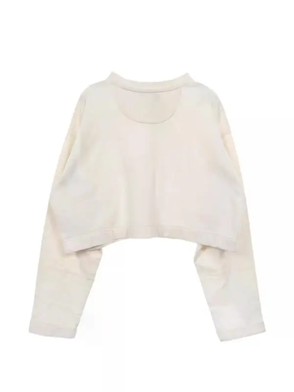 Fendi Crew Neck Pocket Cotton Sweatshirt - Neutrals