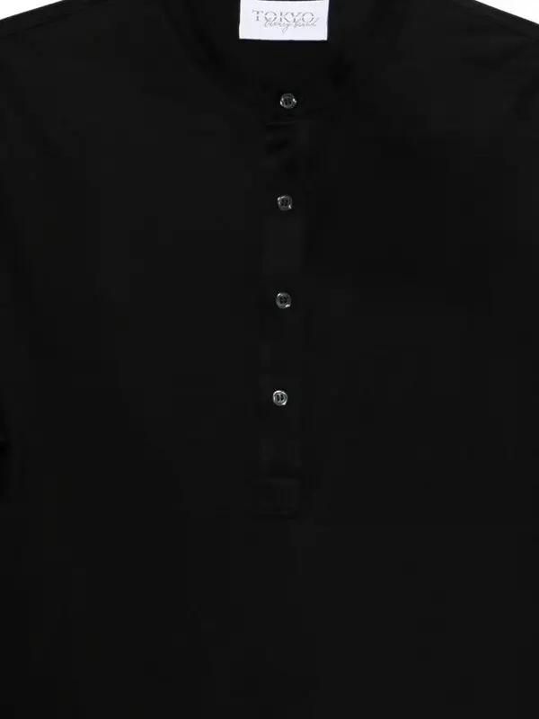TOKYO JAMES Button-up T-shirt - Black