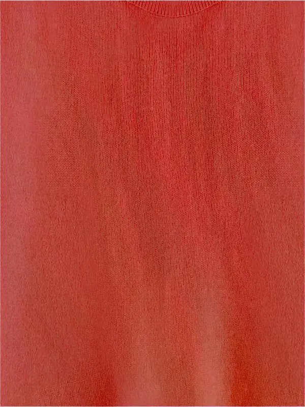 ALLUDE V-neck Ribbed Sweater - Red