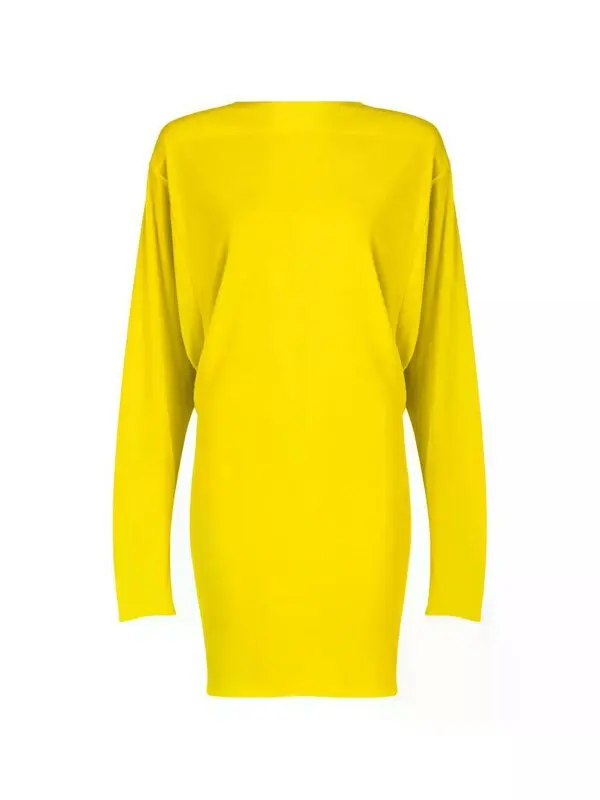 Jacquemus Long-sleeved Cutout Mini Dress - Yellow