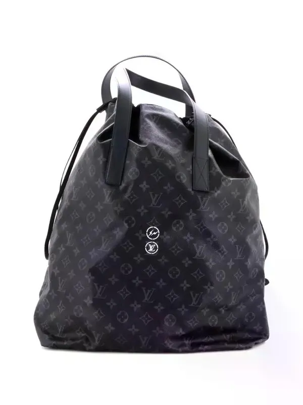 LOUIS VUITTON Cabas Light Drawstring Bag Flash Fragment Monogram Eclipse Canvas