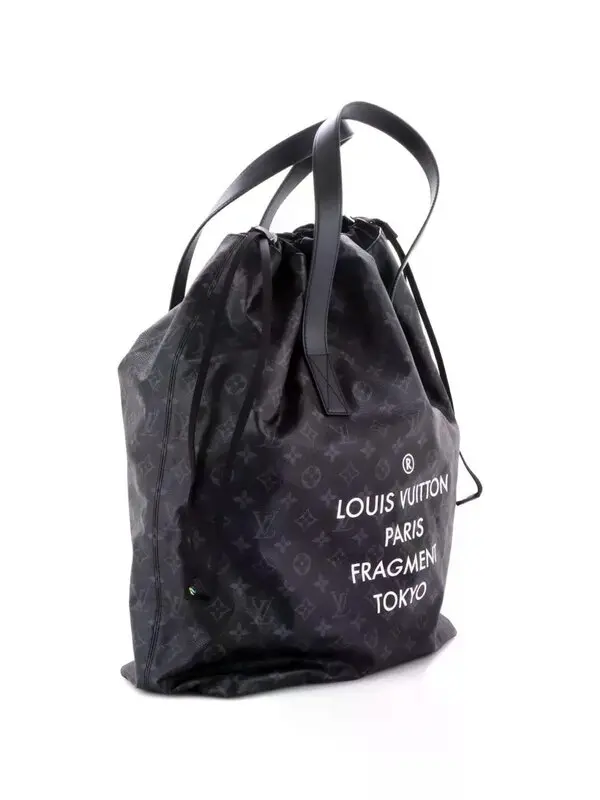 LOUIS VUITTON Cabas Light Drawstring Bag Flash Fragment Monogram Eclipse Canvas