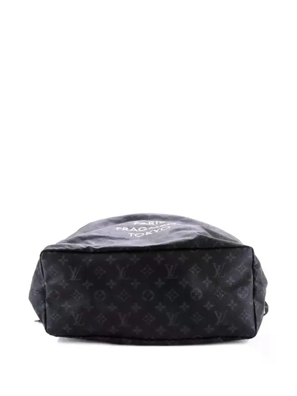 LOUIS VUITTON Cabas Light Drawstring Bag Flash Fragment Monogram Eclipse Canvas