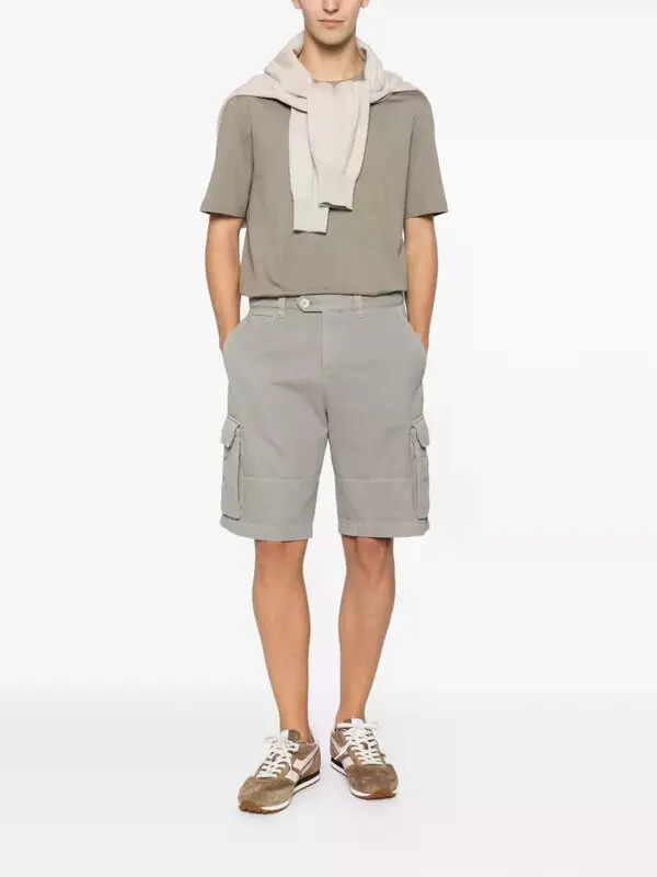 Brunello Cucinelli Cotton Cargo Shorts - C6018 Khaki