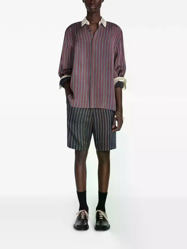 Dries Van Noten Contrast Striped Shirt