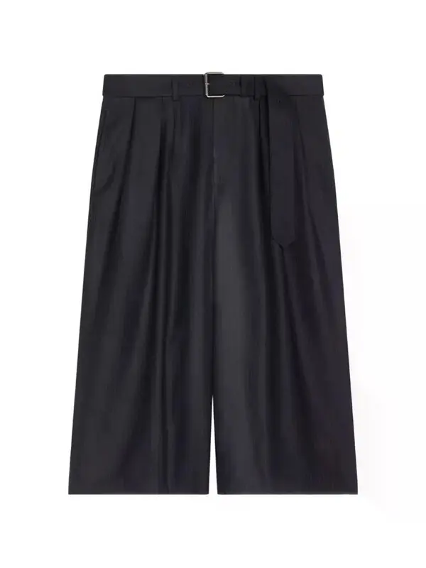 Dries Van Noten Belted Light Wool Shorts