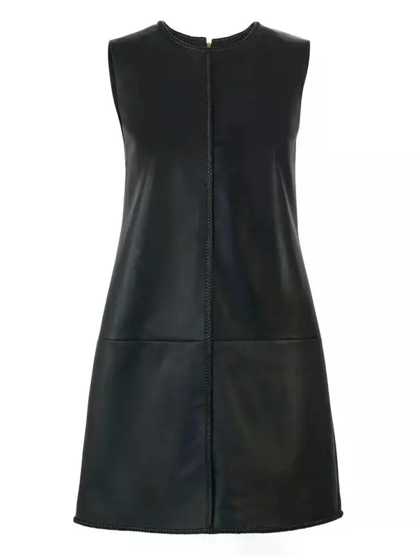 Carolina Herrera Sleeveless Leather Mini Dress