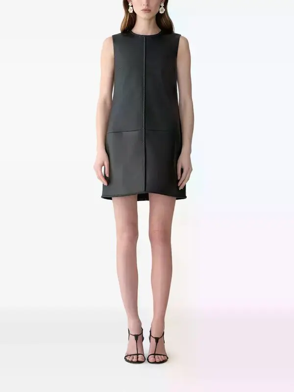 Carolina Herrera Sleeveless Leather Mini Dress