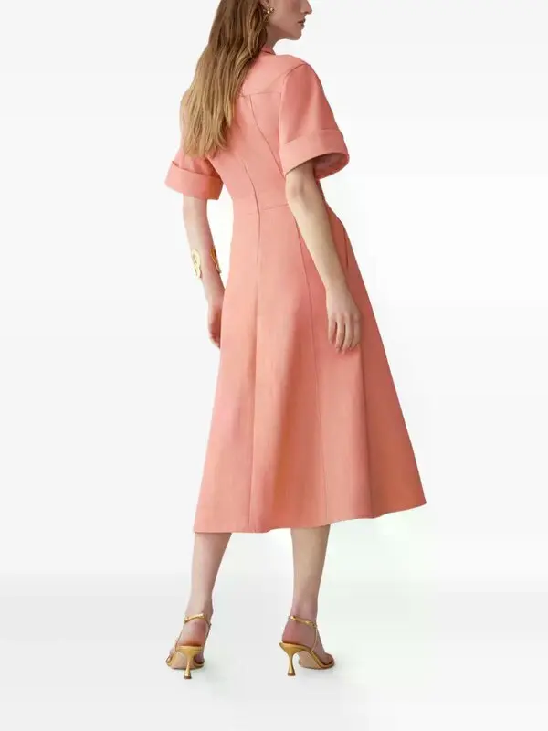 Carolina Herrera Denim Button-front Midi Dress