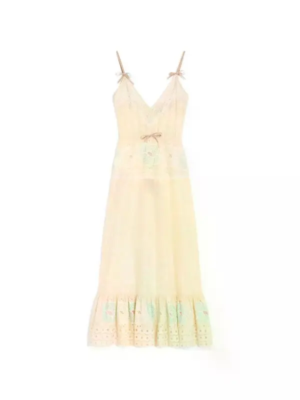 Valentino Garavani Sangallo Midi Dress - Beige