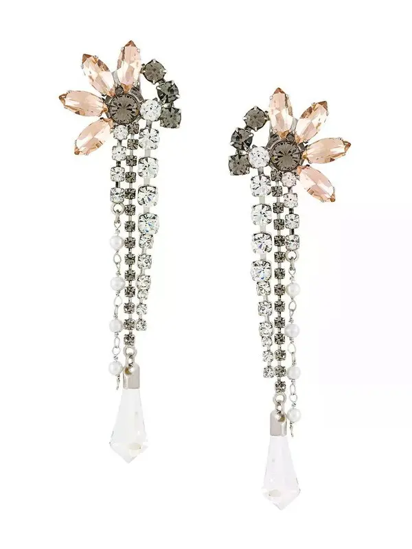 MSGM Drop Chain Earrings - Metallic