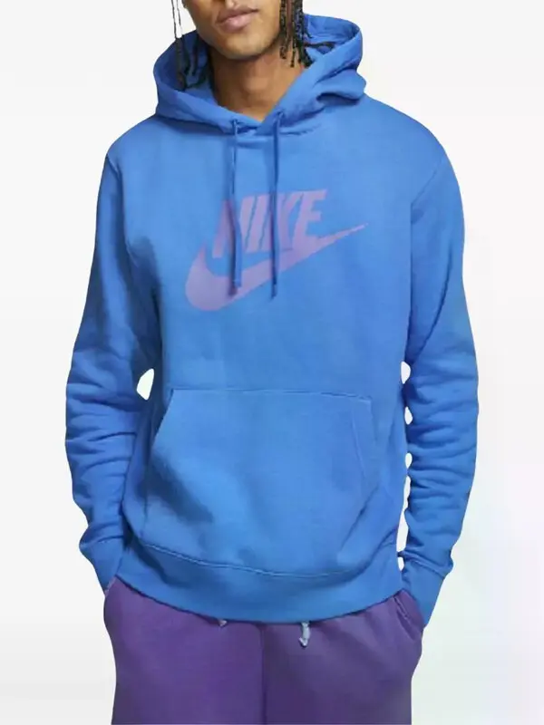 Nike Logo-print Hoodie - Blue
