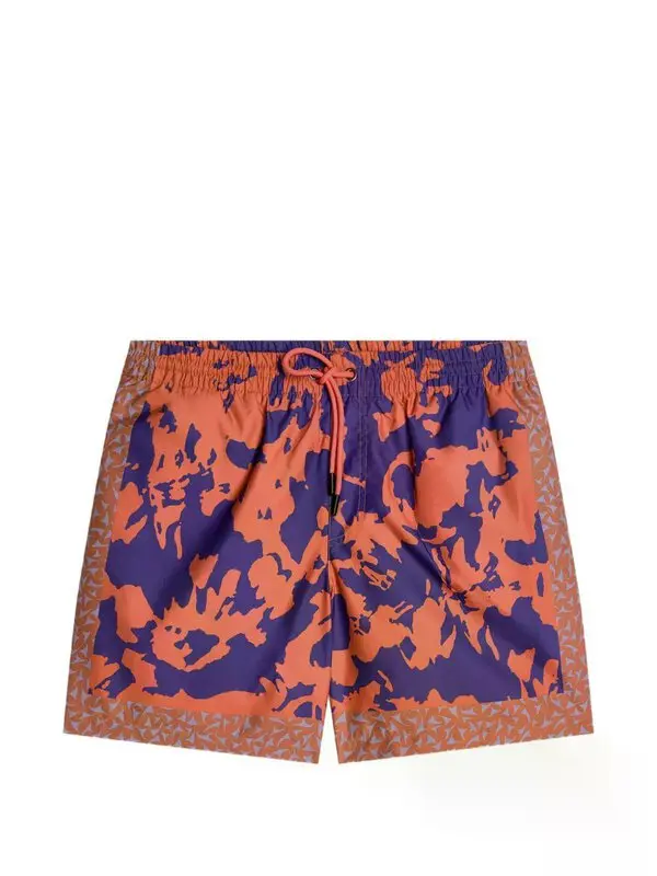 Dries Van Noten Printed Swim Shorts - Orange