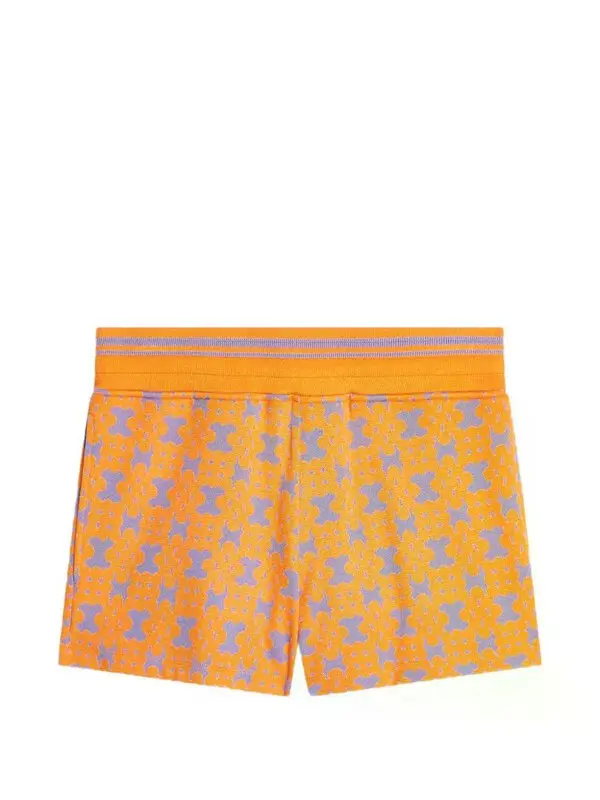 Dries Van Noten Ribbed Jacquard Shorts - Gold
