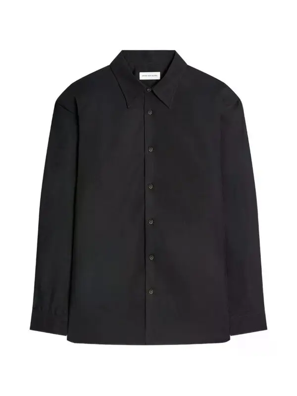 Dries Van Noten Loose Cotton Shirt - Black
