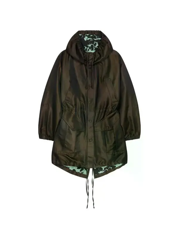 Dries Van Noten Changeant Hooded Parka
