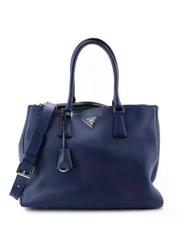 Prada Galleria Double Zip Leather Satchel