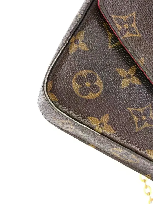 LOUIS VUITTON Félicie Pochette Monogram Canvas Crossbody Bag - Brown