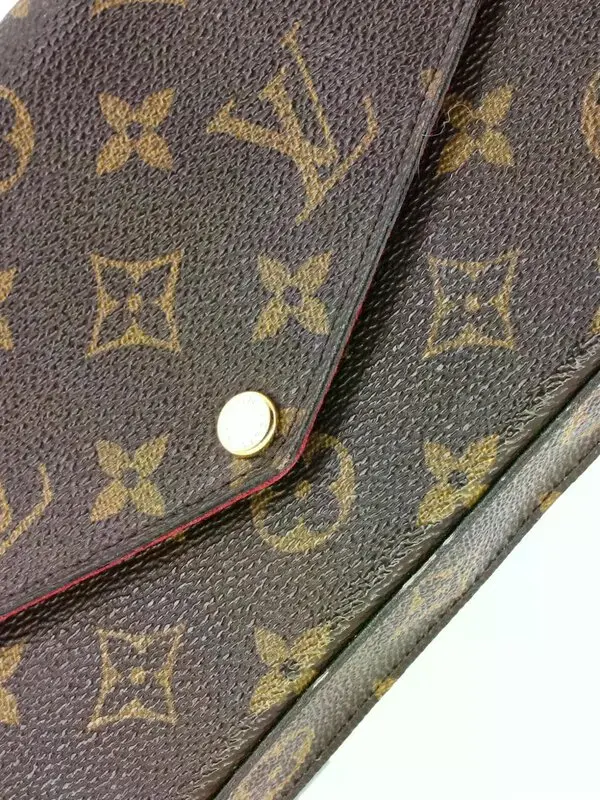 LOUIS VUITTON Félicie Pochette Monogram Canvas Crossbody Bag - Brown