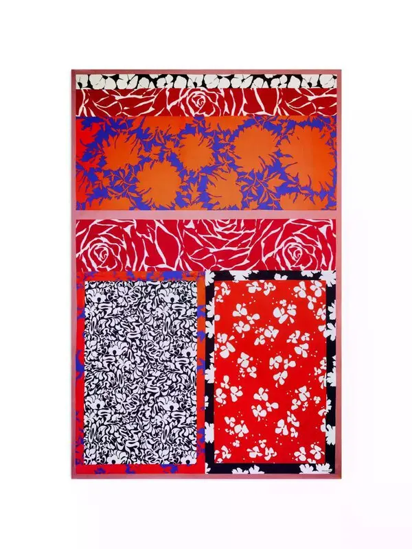 Dries Van Noten Printed Viscose Scarf - Red