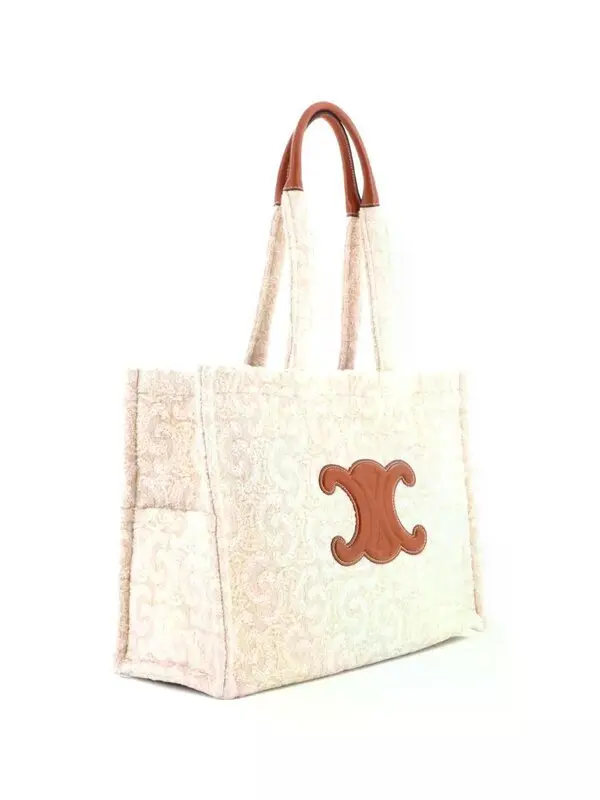 Celine Cabas Thais Triomphe Wool Large Tote Bag