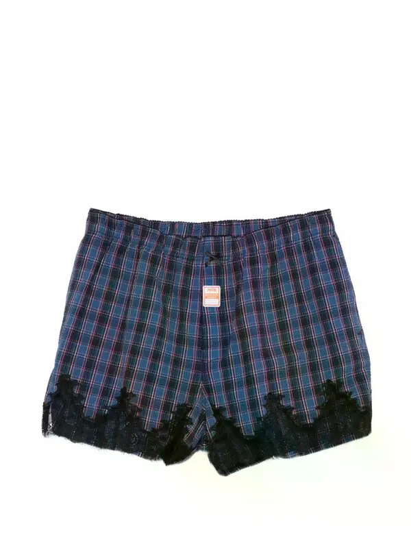 Martine Rose Checked Lace Shorts