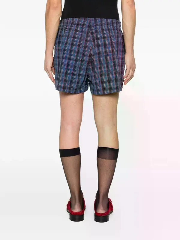 Martine Rose Checked Lace Shorts