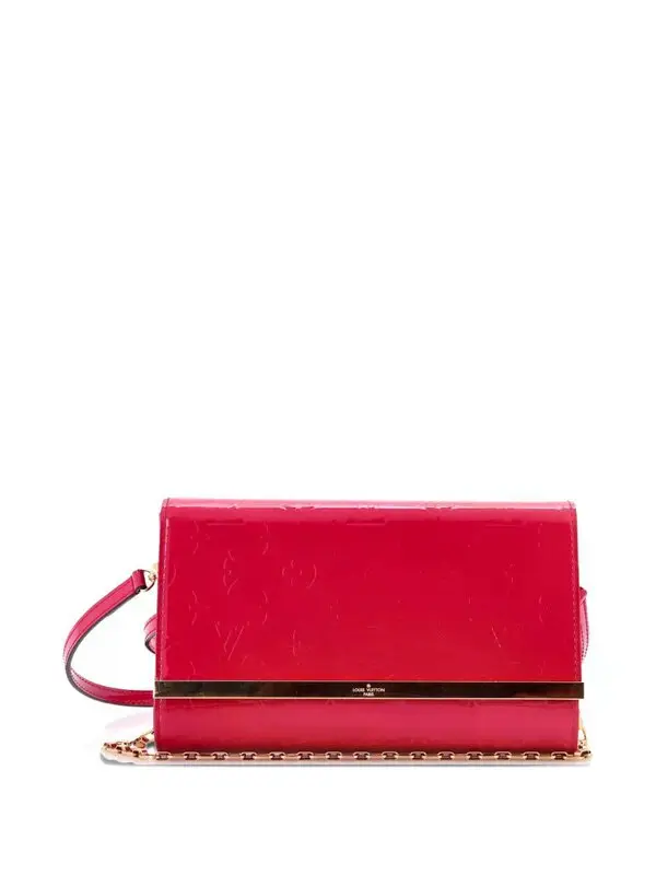 LOUIS VUITTON Monogram Vernis Ana Clutch Bag - Red