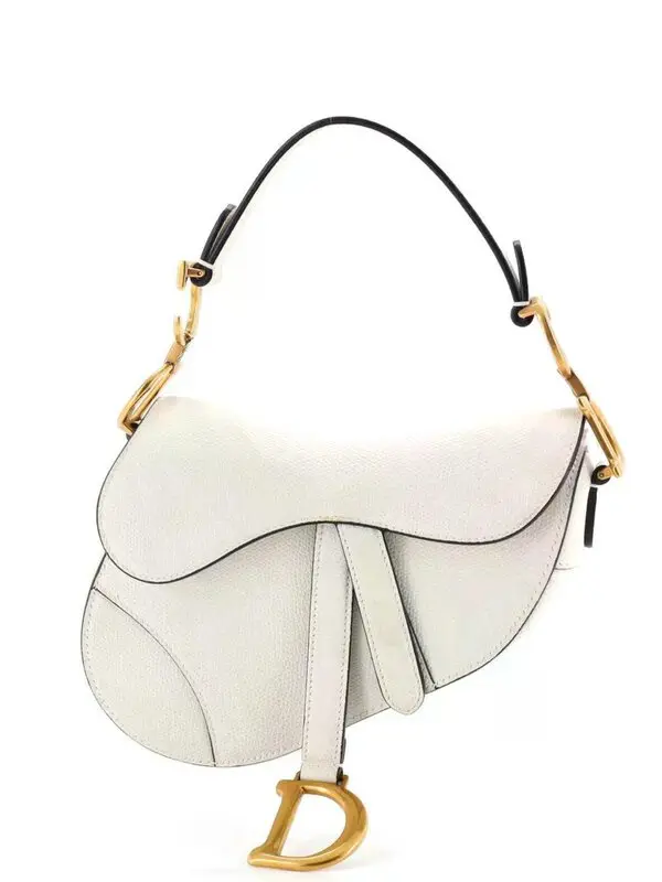 Dior Saddle Mini Shoulder Bag - White