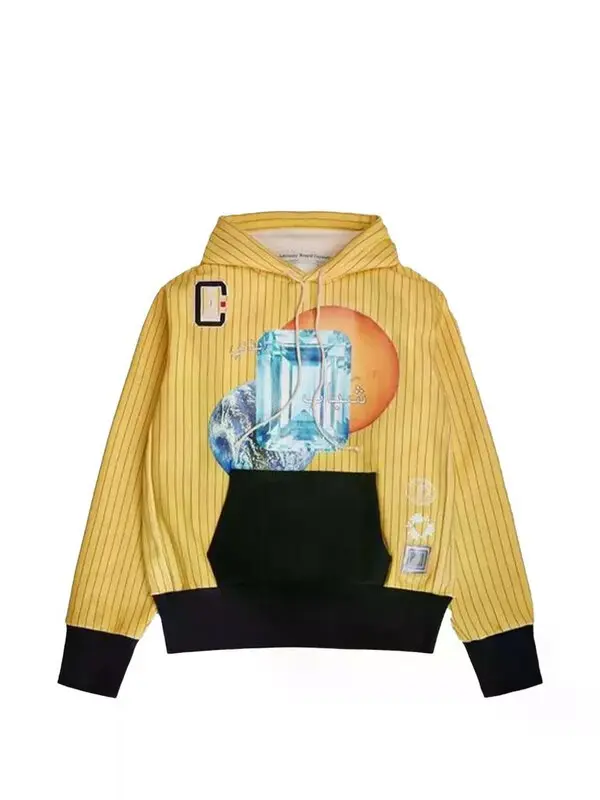 ADVISORY BOARD CRYSTALS Striped Hoodie - Yellow