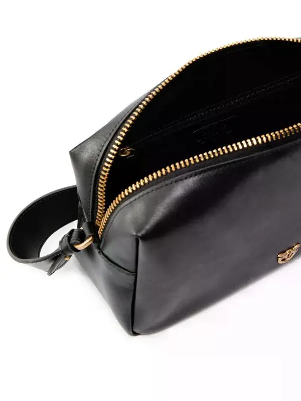 Pinko Logo Leather Crossbody Bag