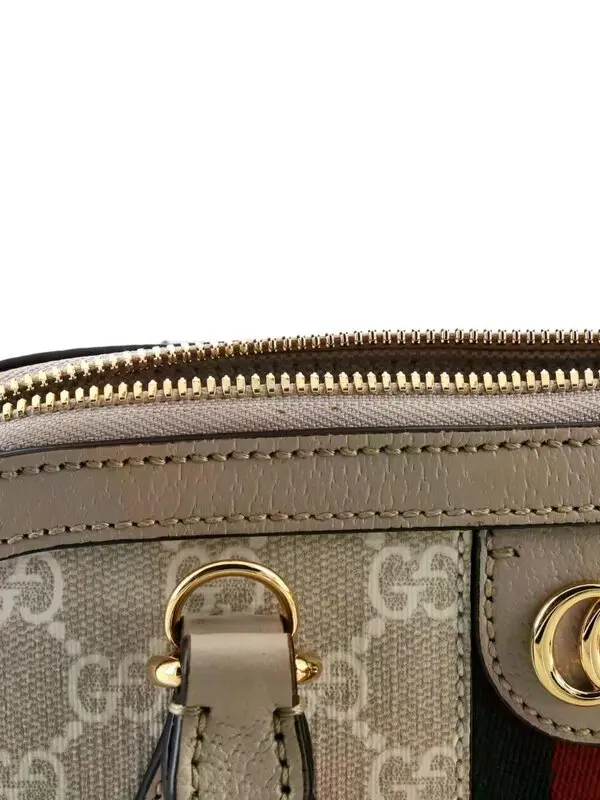 Gucci Ophidia Dome Top Handle Gg Coated Canvas Satchel