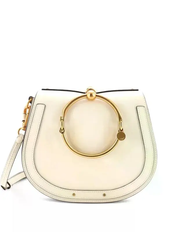 Chloé Nile Leather Medium Crossbody Bag - White