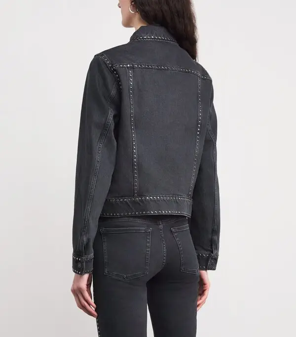 7 For All Mankind Studded Denim Trucker Jacket