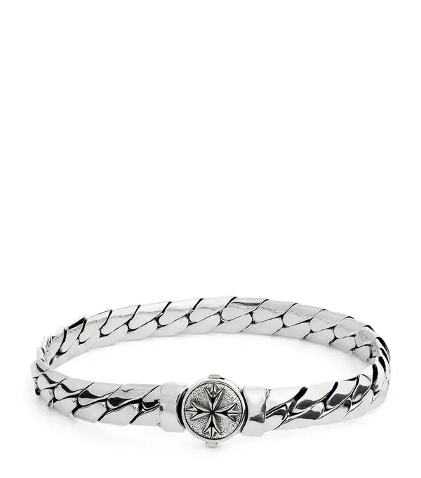 Emanuele Bicocchi Sterling Herringbone Chain Bracelet - Silver