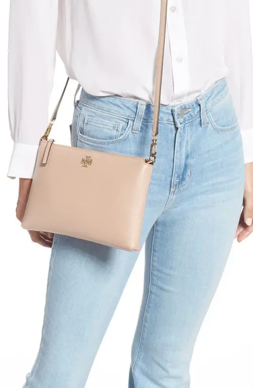 Tory Burch Mercer Pebbled Zip Crossbody Bag