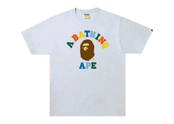A BATHING APE Colors College Tee Shirt - Gray