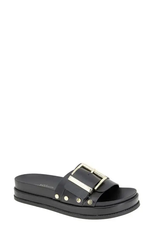 Bcbgmaxazria Bonas Buckle Slide Sandal - Black