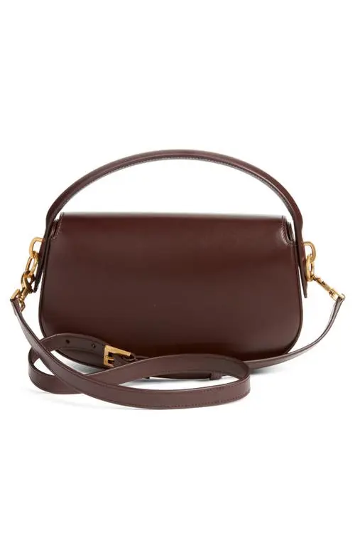Saint Laurent Voltaire Leather Crossbody Bag - Raisin