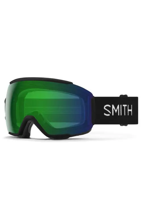SMITH Sequence Chromapop™ Polarized Cylindrical Carbonic-x Over The Glasses Snow Goggles - Black/chromapop Everyday Green