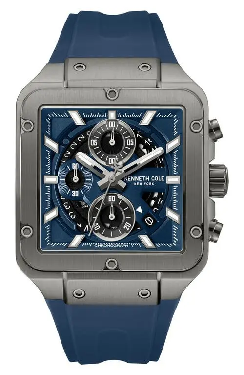 KENNETH COLE Arlington Automatic Chronograph Watch - Blue