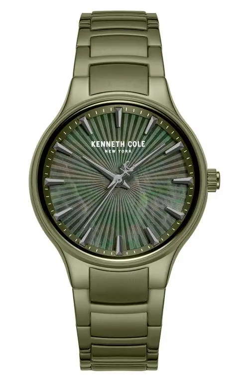 KENNETH COLE Mother-of-pearl Dial Bracelet Watch - Green
