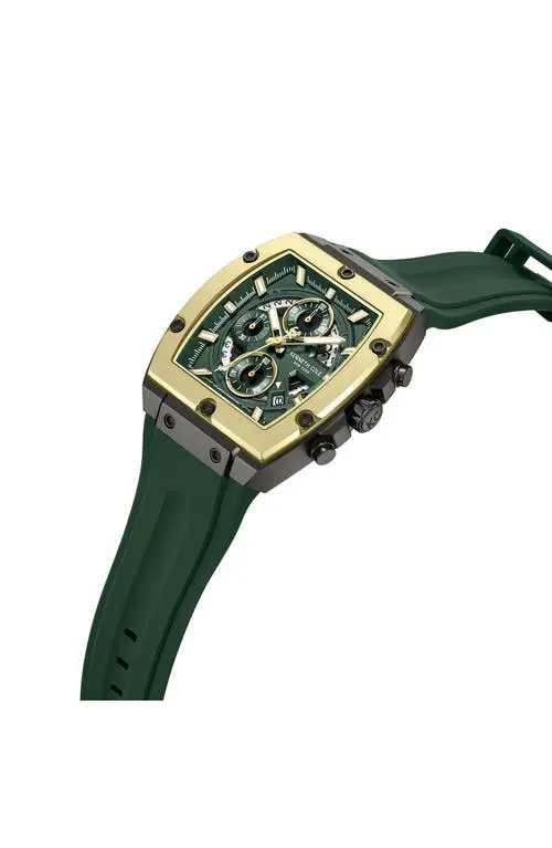 KENNETH COLE Sport Tonneau Chronograph Strap Watch - Green