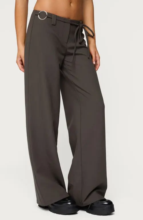 EDIKTED Raphael Tie Waist Wide Leg Pants