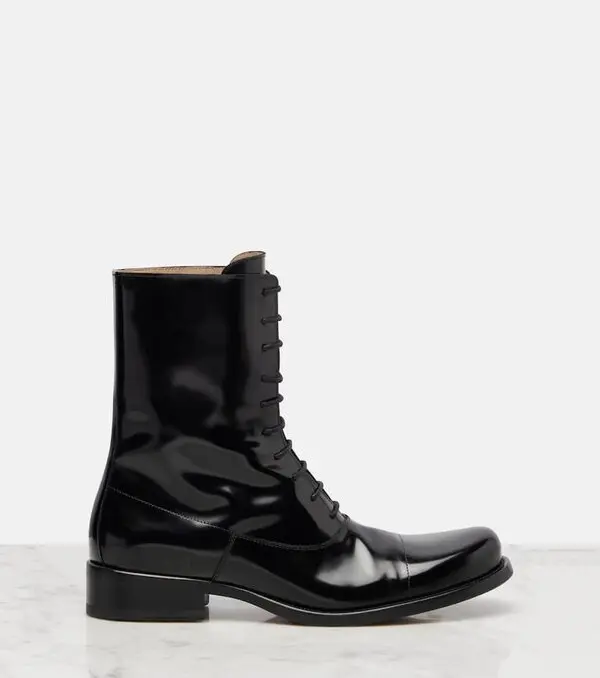 THE ROW Kai Leather Lace-up Boots