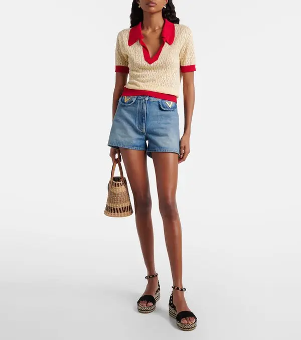 Valentino Garavani Rockstud Suede Espadrille Sandals