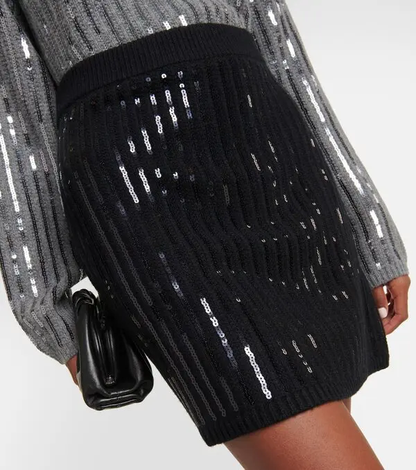Dorothee Schumacher Sequined Wool And Cashmere-blend Miniskirt