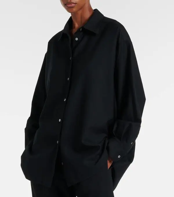 THE ROW Luka Virgin Wool Flannel Shirt